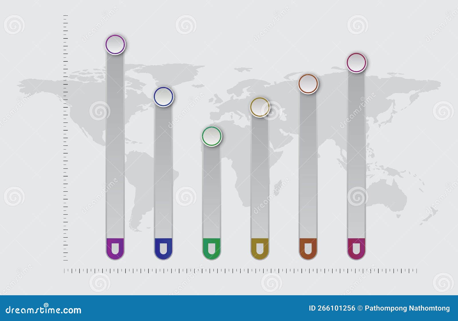 Infographic Template Volume Column Graph, Presentation Infographic ...