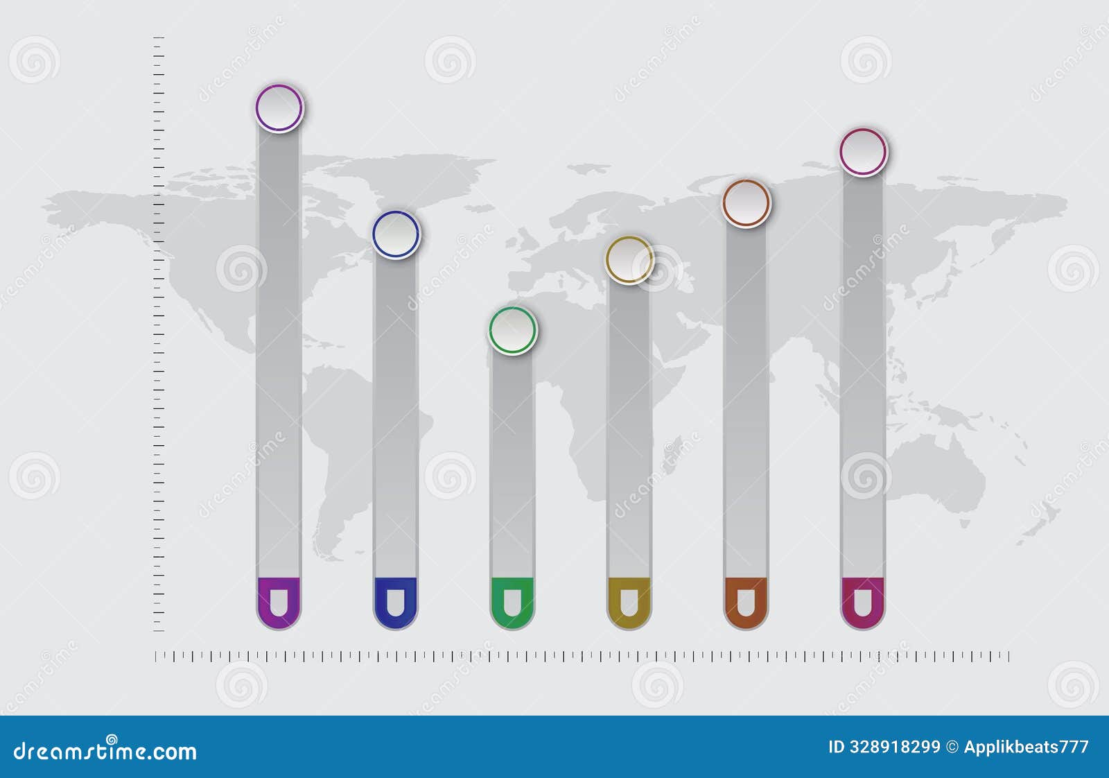 Infographic Template of Volume Column Graph, Presentation Infographic ...