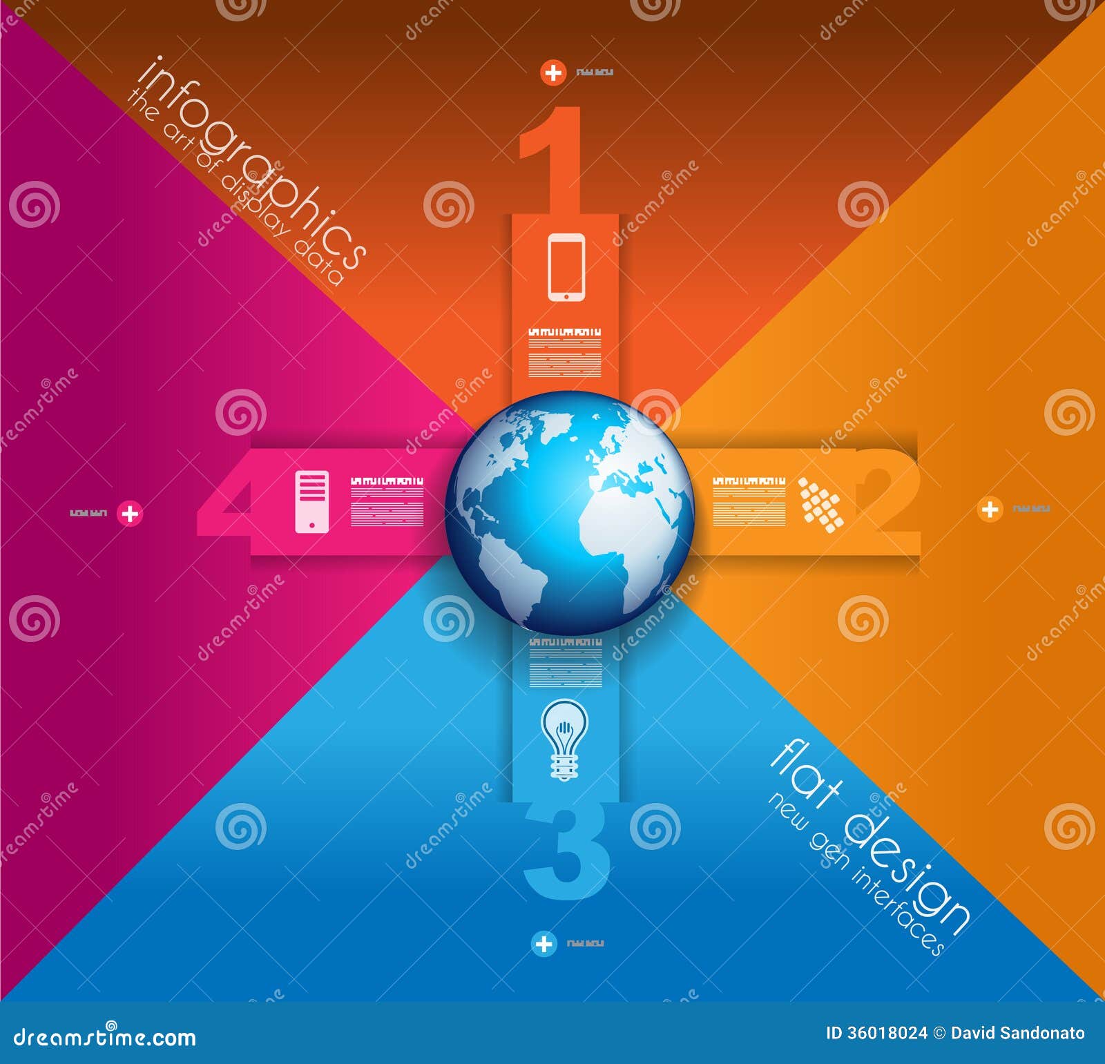 Infographic Templated with Paper Number Shapes Stock Illustration ...