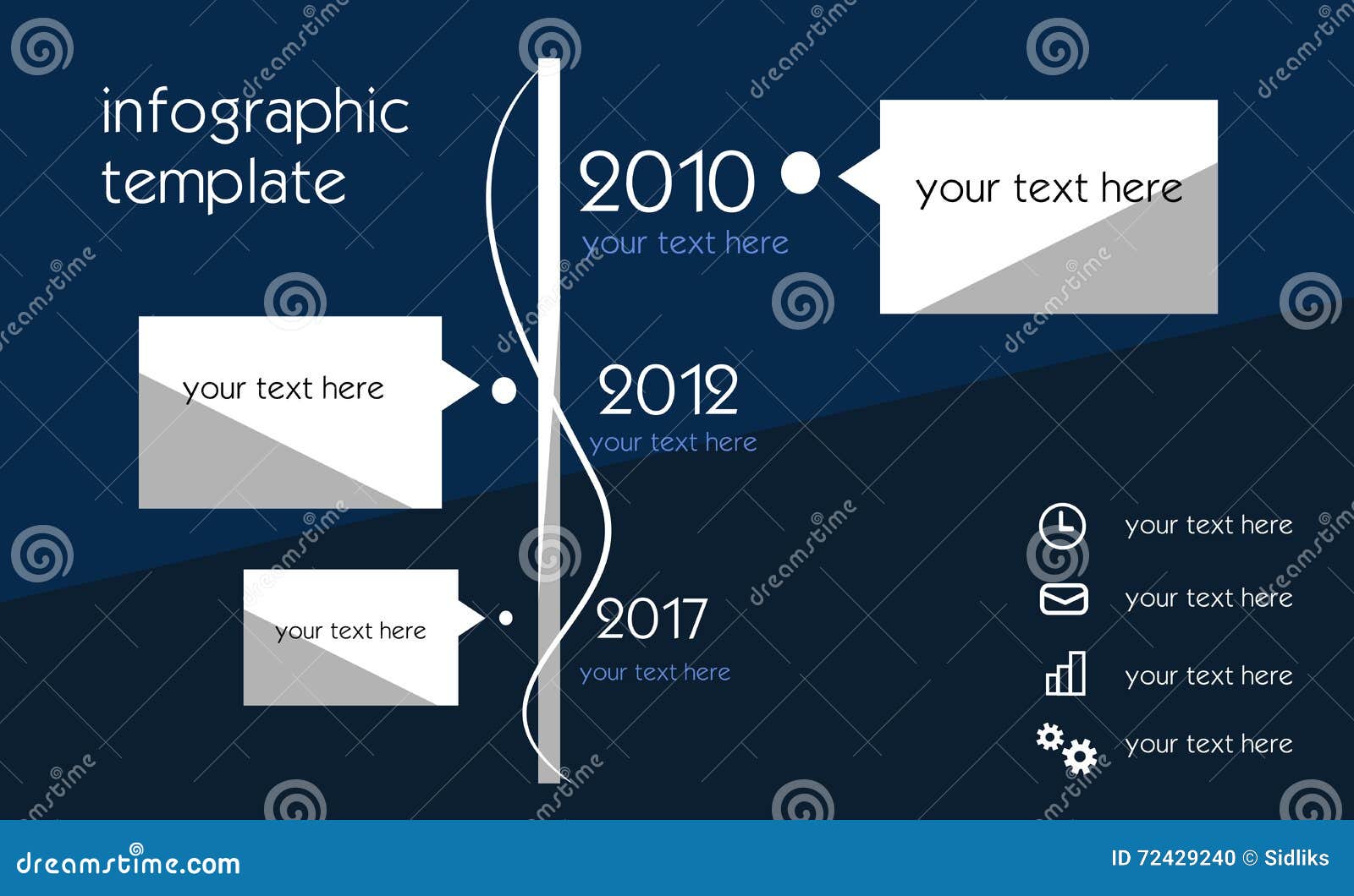Infographic Teplate Timeline Stock Vector - Illustration of infographic ...