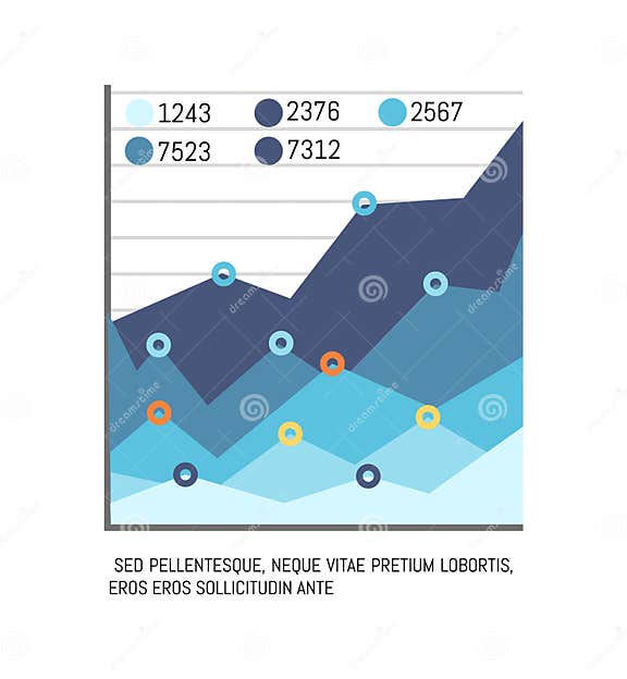 Infographic with Text Figures, Statistics Chart Stock Vector ...