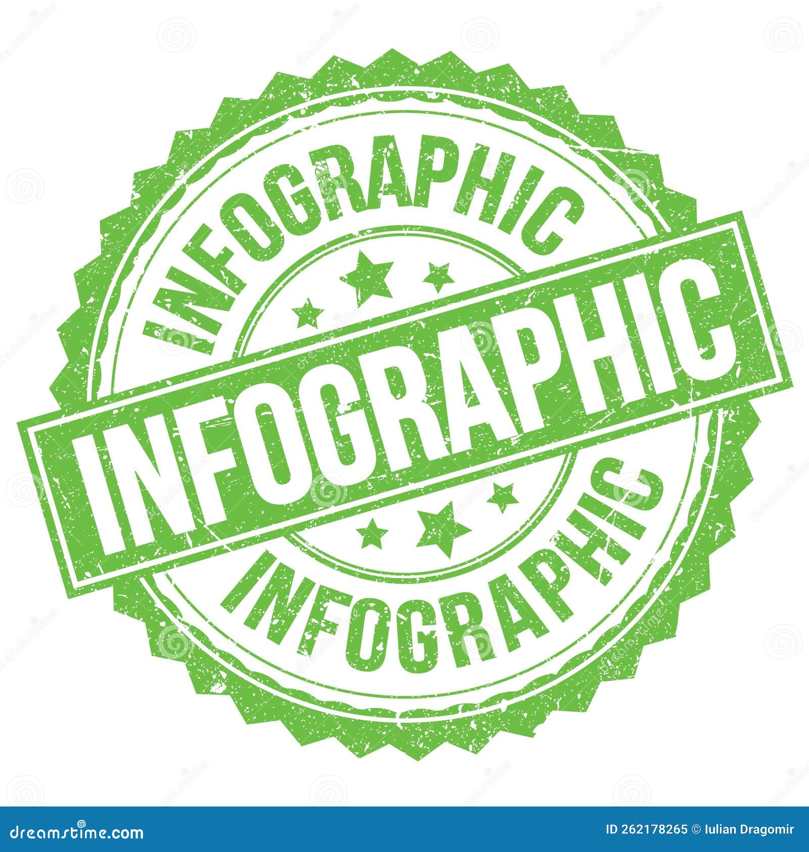 INFOGRAPHIC Text on Green Round Stamp Sign Stock Illustration ...