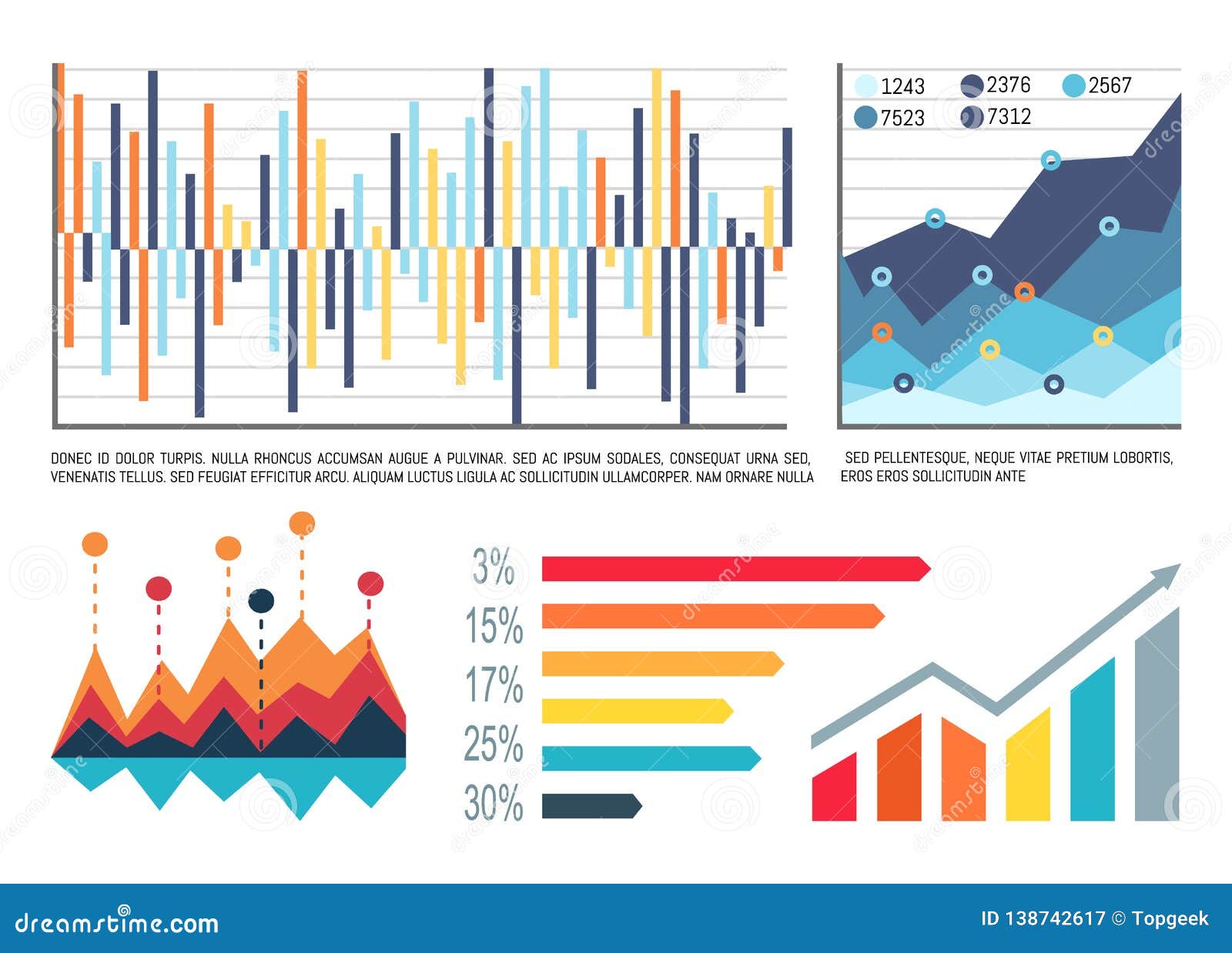 Infographic and Text Sample, Explanation Data Stock Vector ...