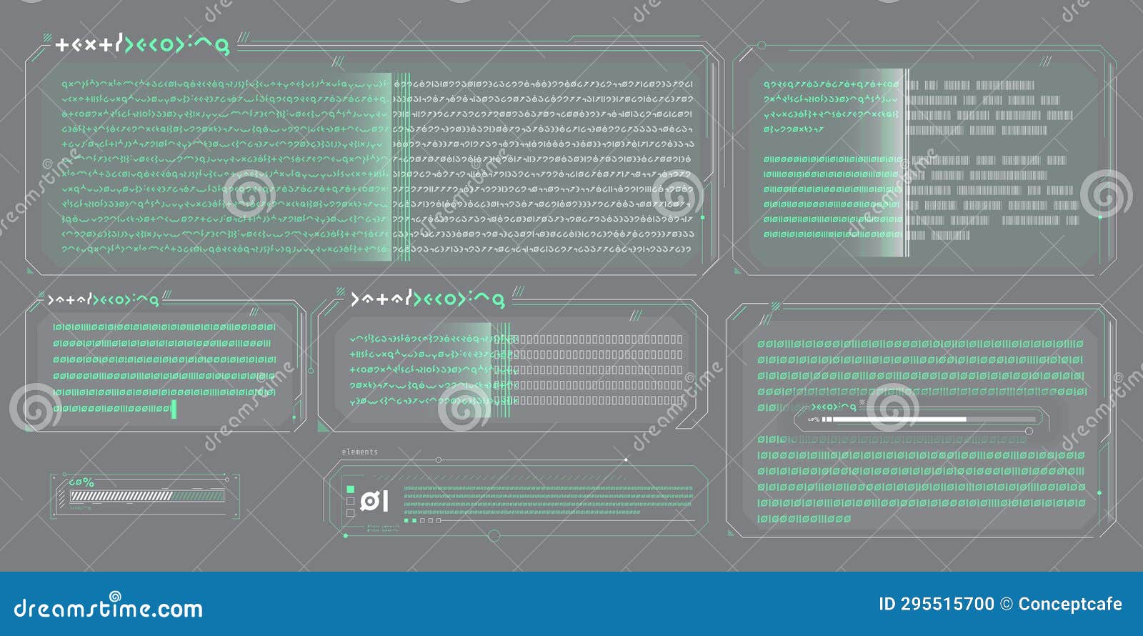 Infographic Text Vector Elements for Sci-fi Interface. Stock Vector ...