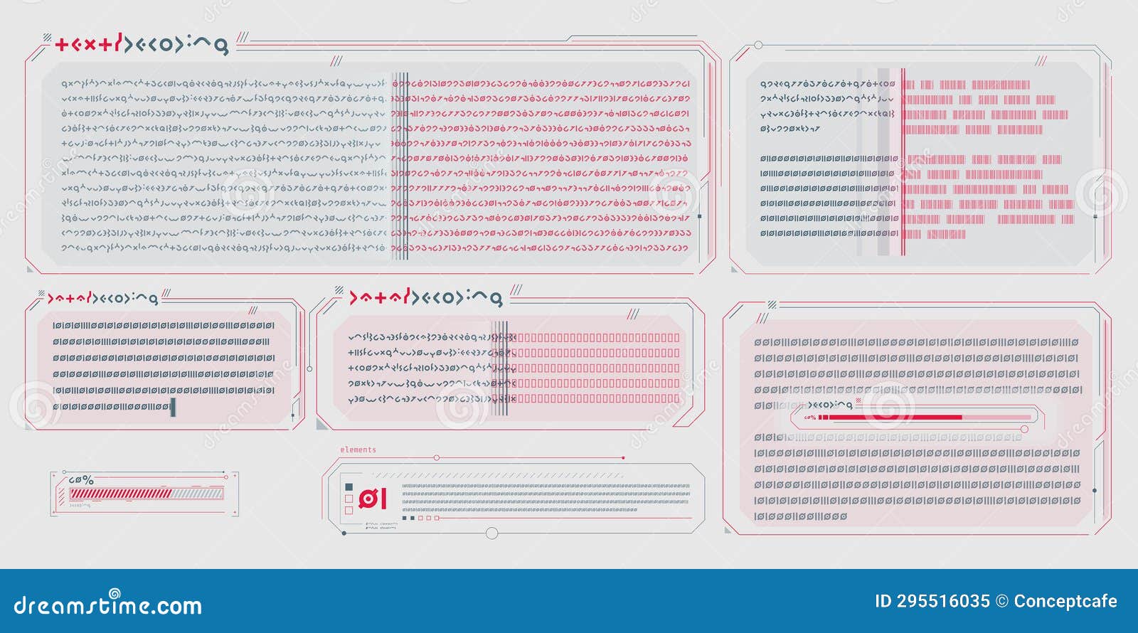 Infographic Text Vector Elements for Sci-fi Interface. Stock Vector ...