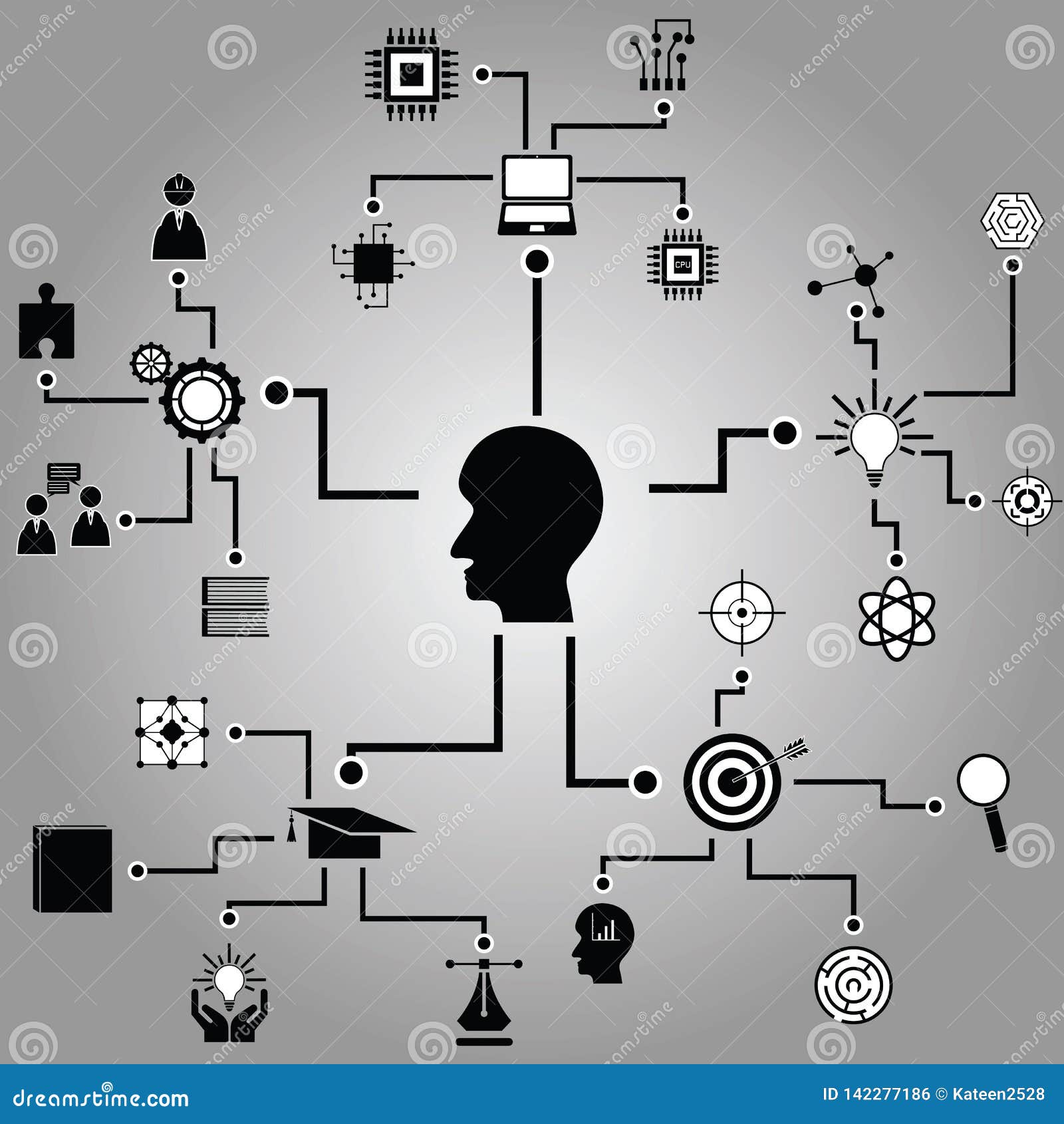 Infographic Thought Template Design Stock Vector - Illustration of ...