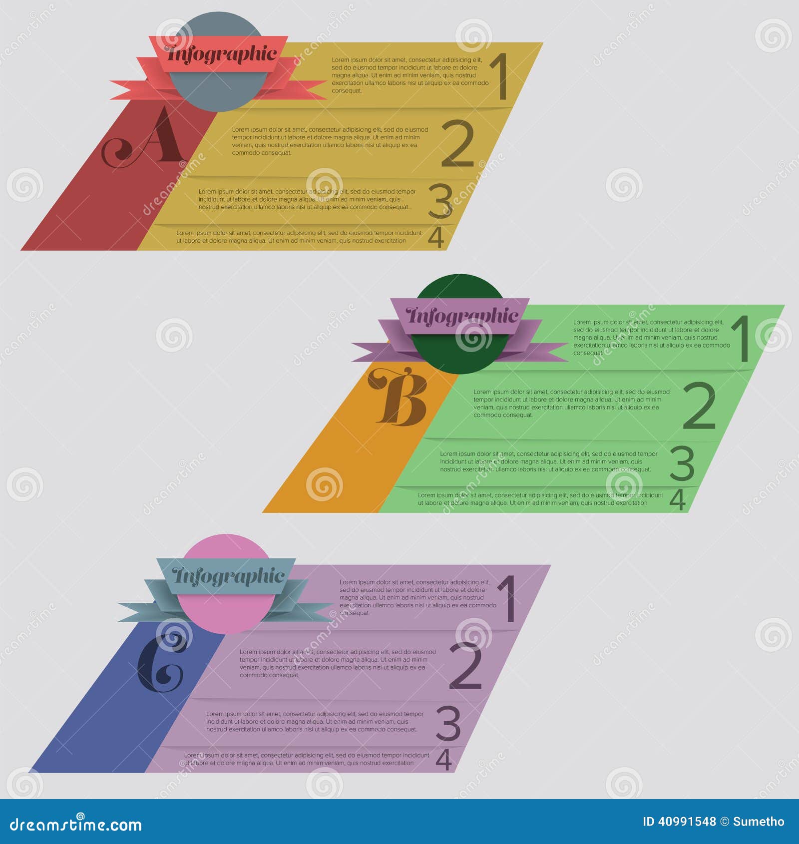 Infographic three stock vector. Illustration of business - 40991548