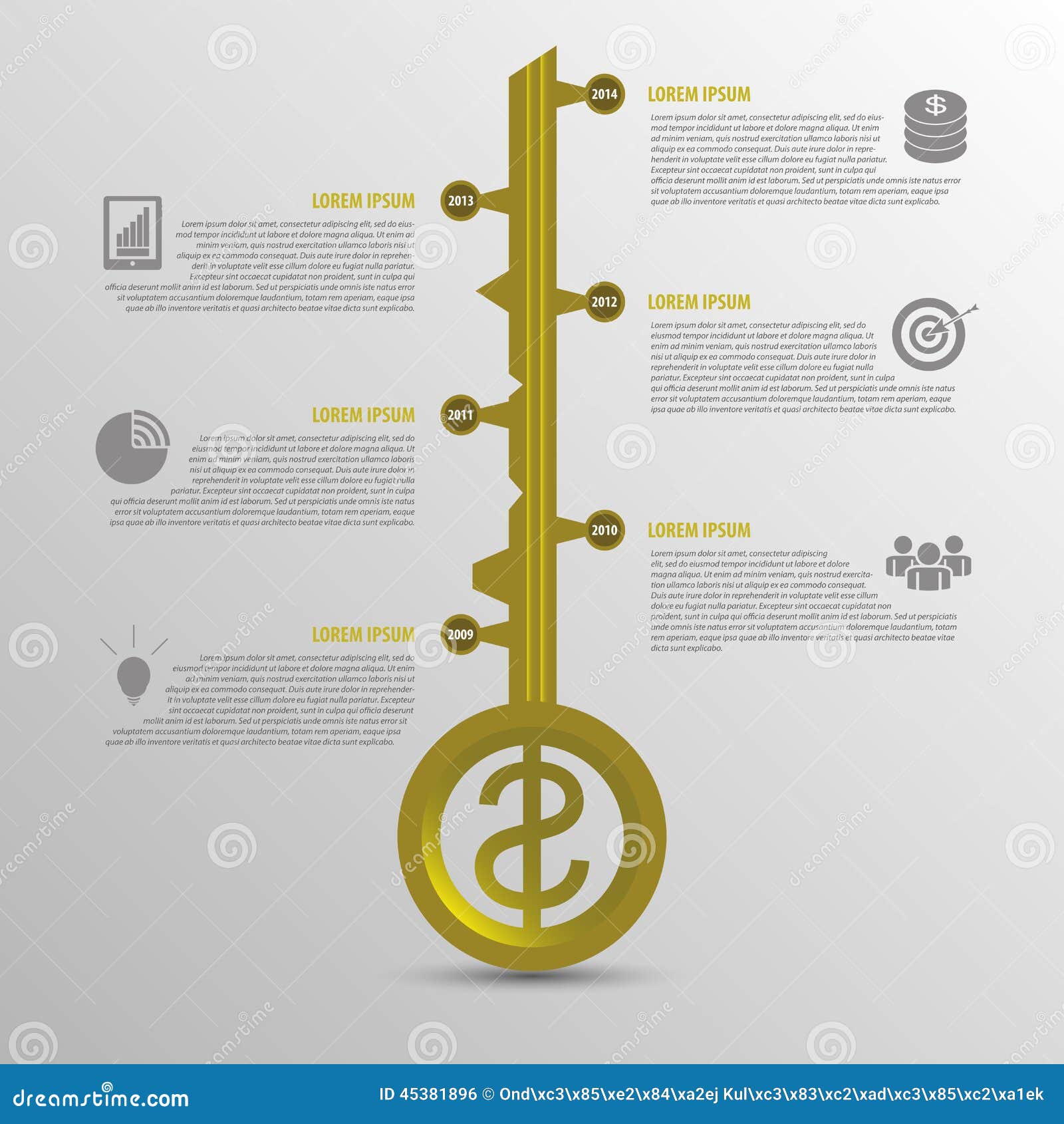 Infographic Timeline. Business Key Concept Template Stock Vector ...