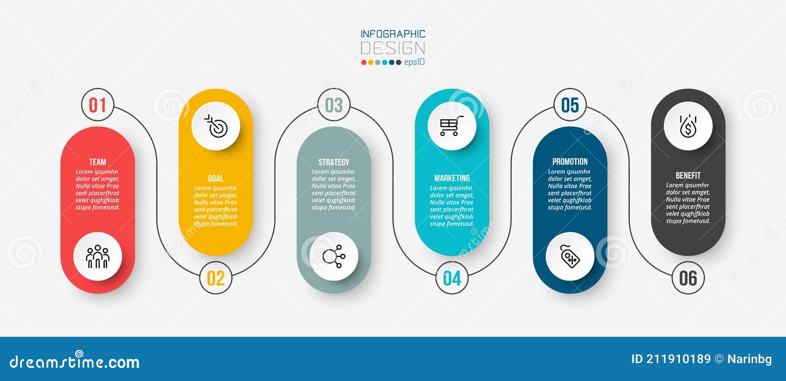 Timeline Chart Business Infographic Template Stock Vector ...