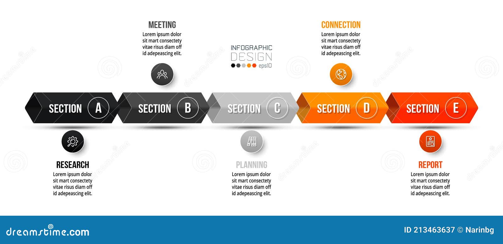 Timeline Chart Business Infographic Template Stock Vector ...