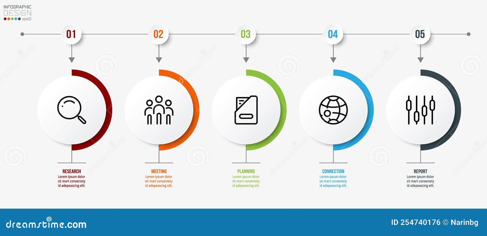Timeline Chart Business Infographic Template Stock Vector ...