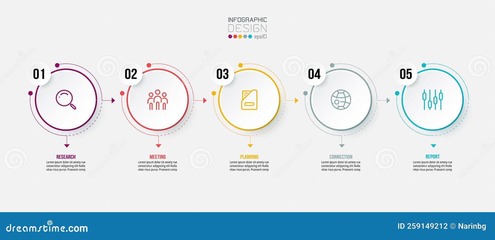Timeline Chart Business Infographic Template Stock Vector ...