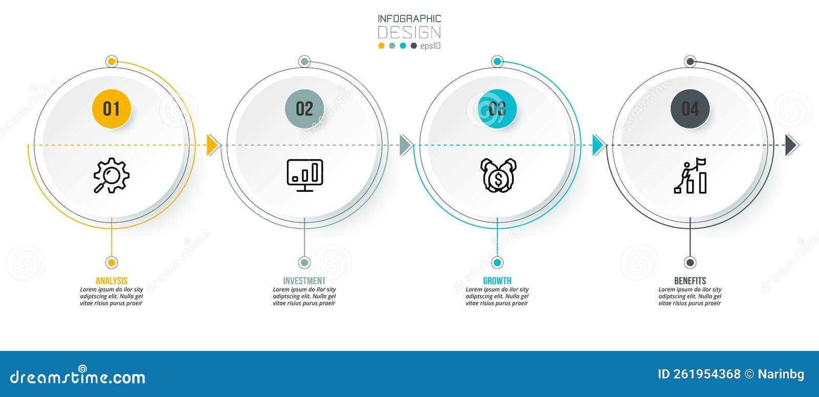 Timeline Chart Business Infographic Template Stock Vector ...