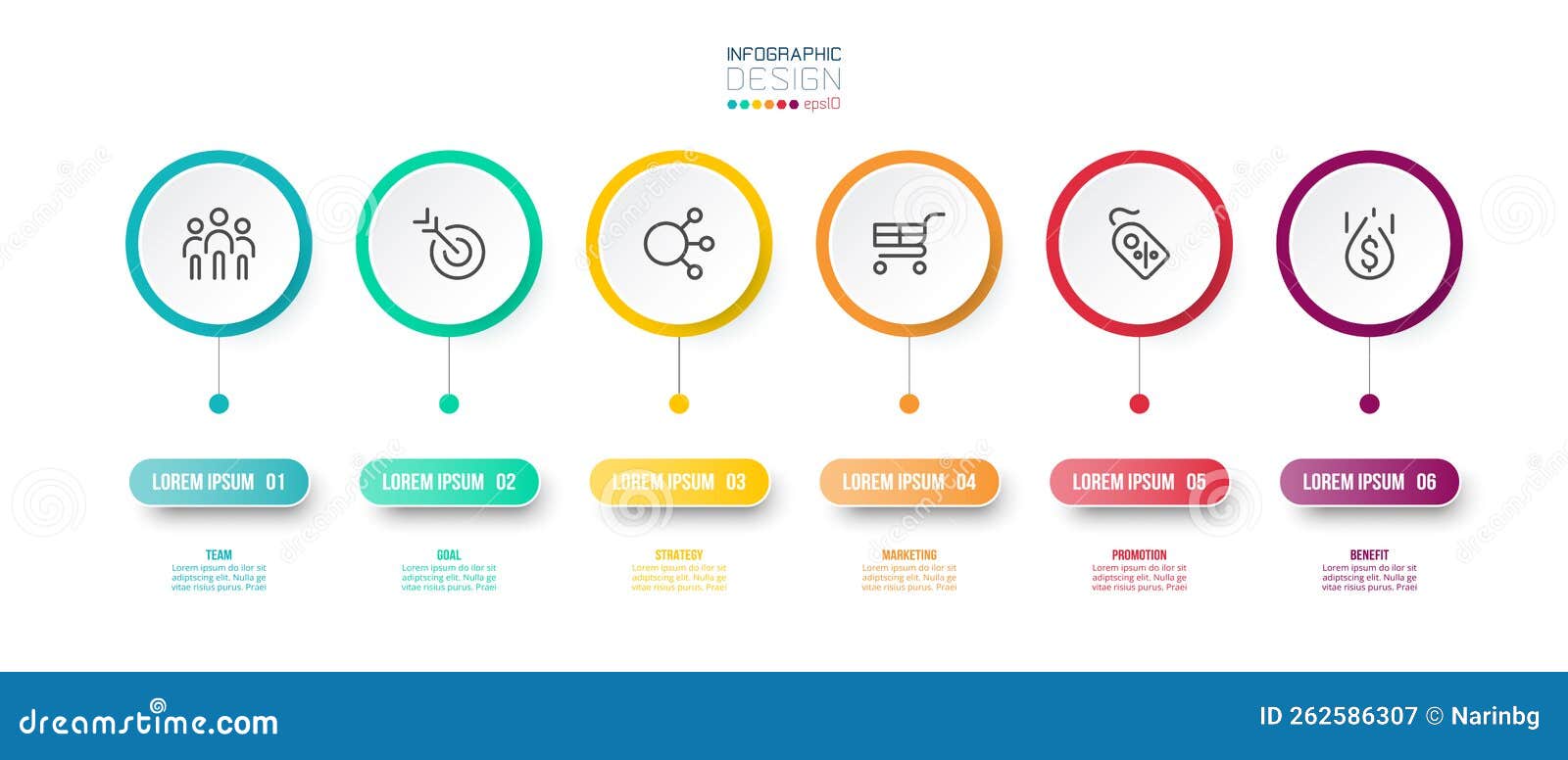 Timeline Chart Business Infographic Template Stock Vector ...