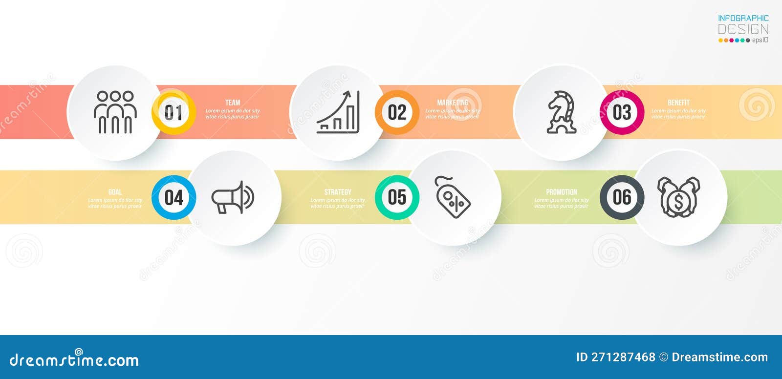 Timeline Chart Business Infographic Template Stock Vector ...