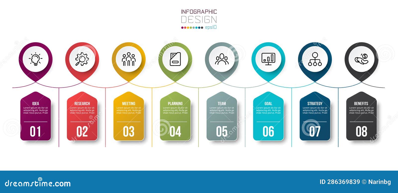 Timeline Chart Business Infographic Template Stock Vector ...