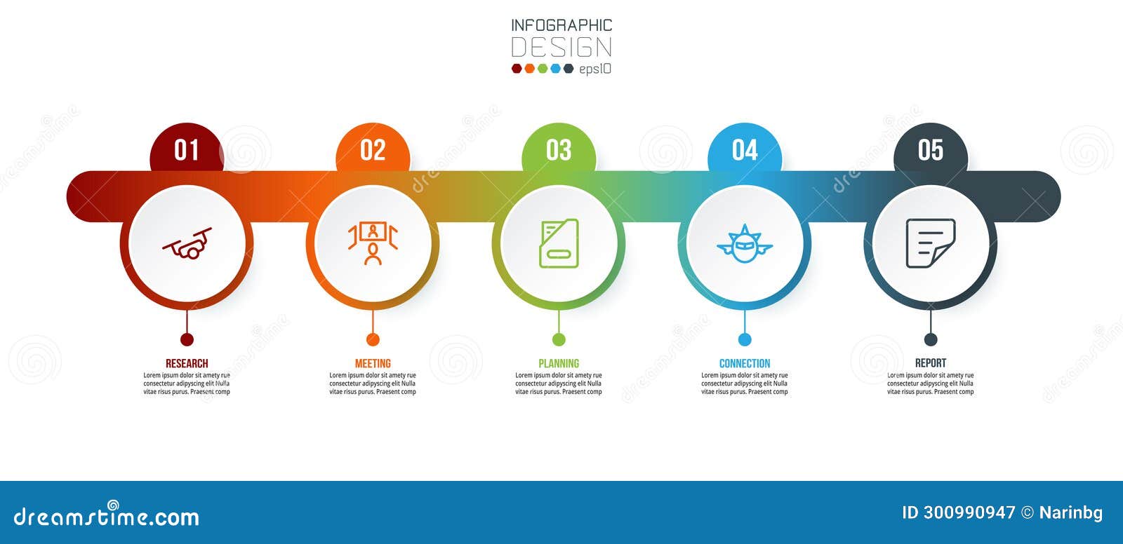 Timeline Chart Business Infographic Template Stock Vector ...