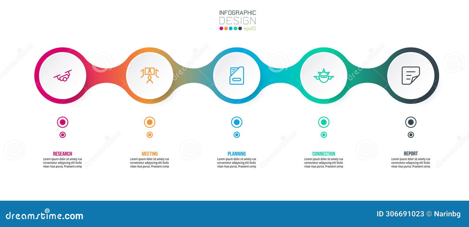 Timeline Chart Business Infographic Template Stock Vector ...