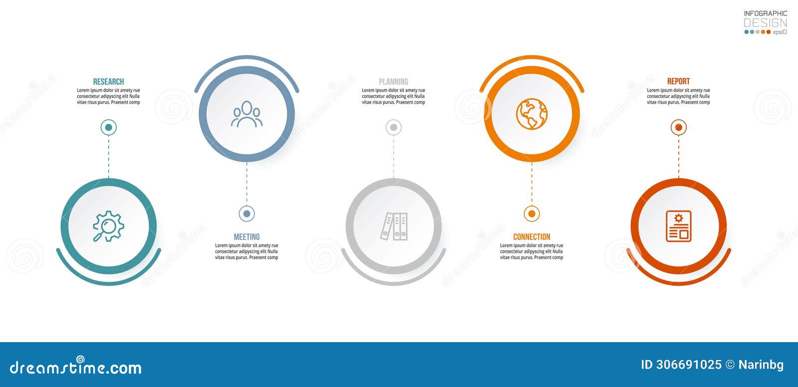 Timeline Chart Business Infographic Template Stock Vector ...