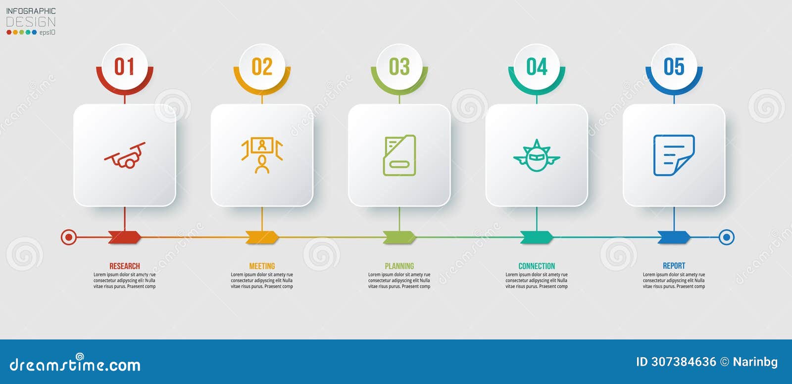 Timeline Chart Business Infographic Template Stock Vector ...