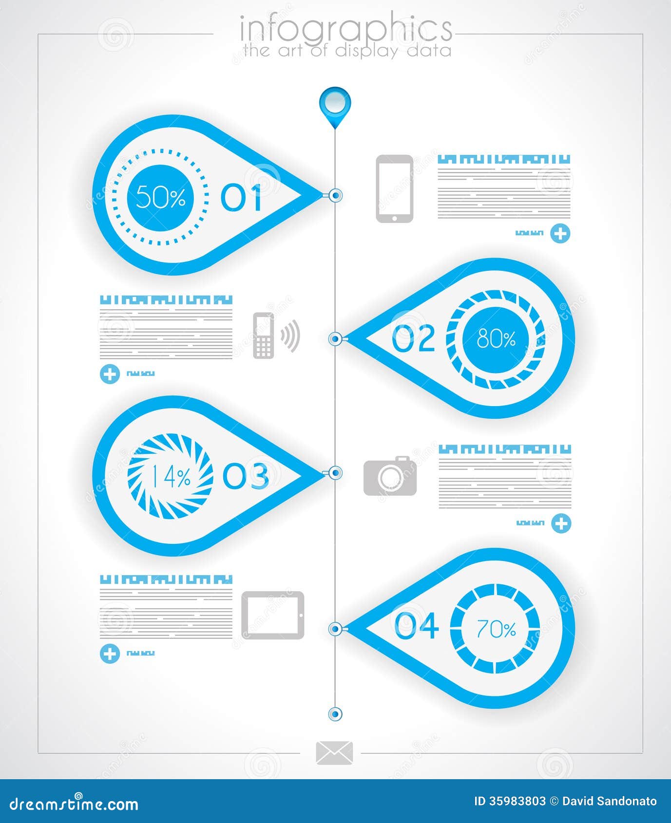 Infographic Timeline Design Template with Paper Tags Stock Vector ...