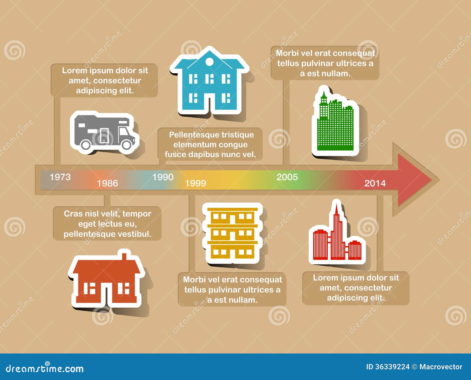 Infographic Timeline Elements Stock Vector - Illustration of infomation ...
