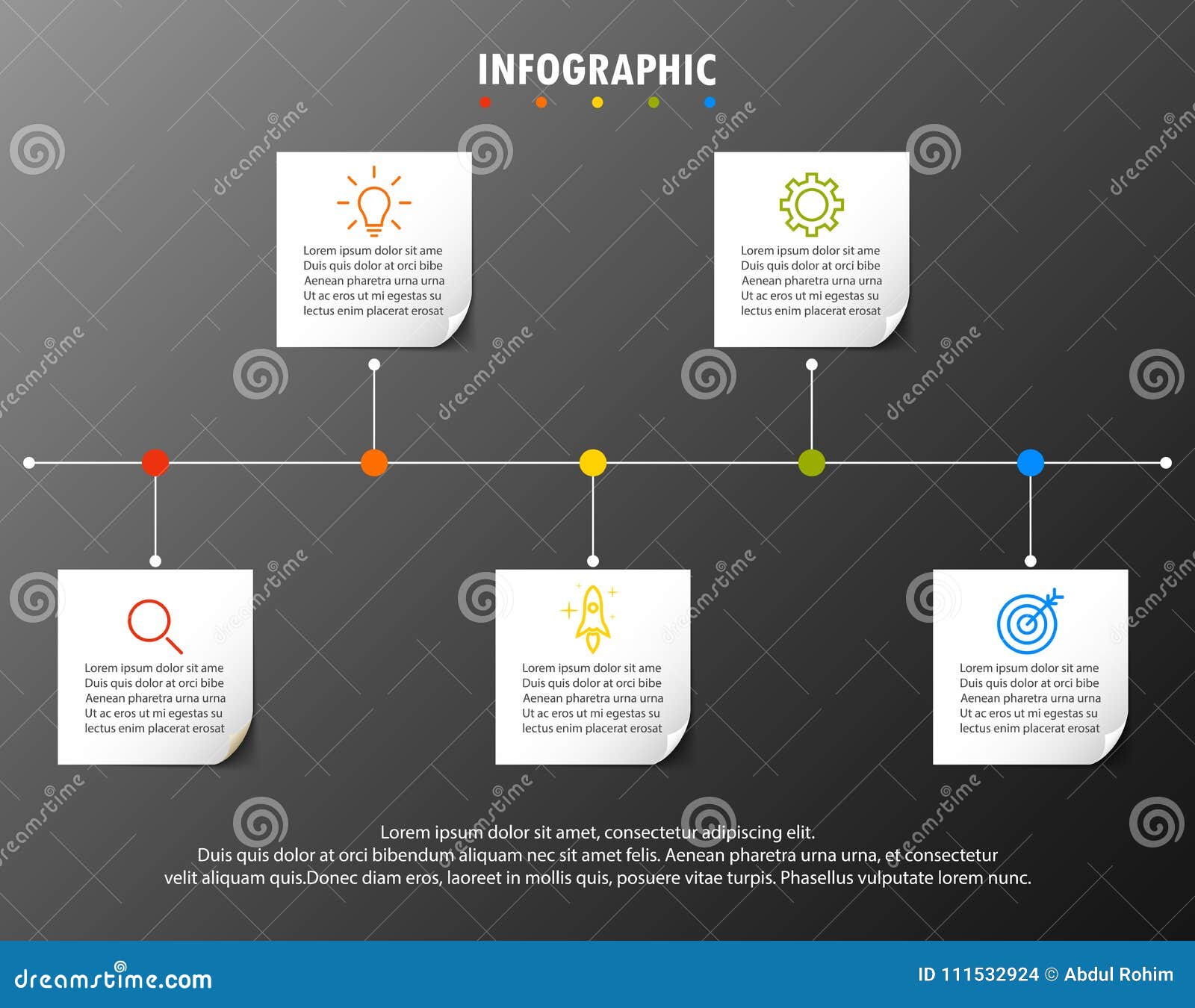 Infographic Timeline of Five Options Stock Vector - Illustration of ...