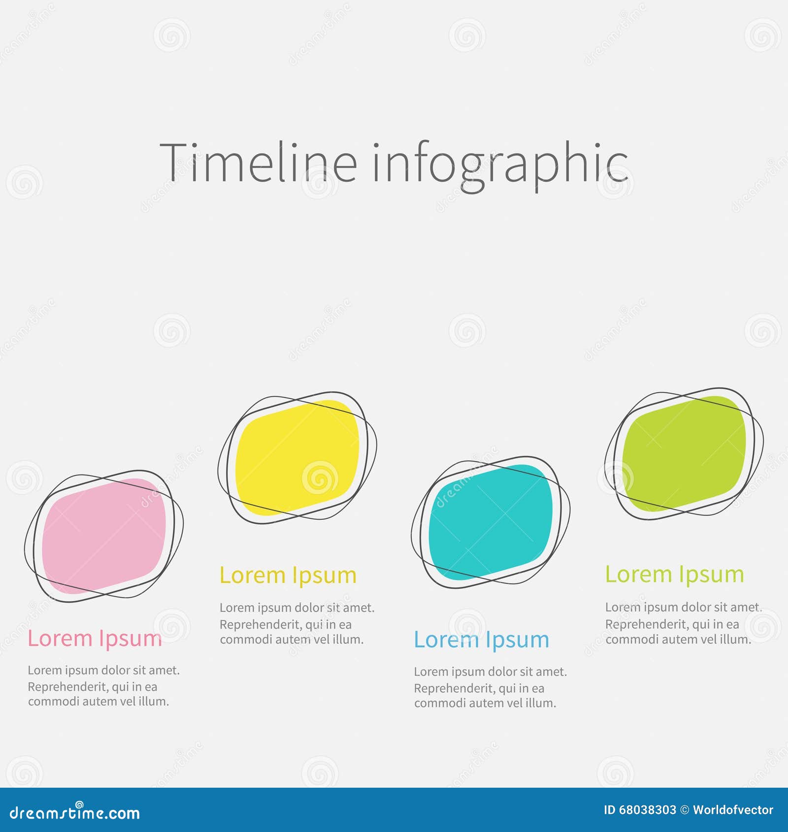 Infographic. Timeline. Four Step Template. Flat Design. Stock Vector ...