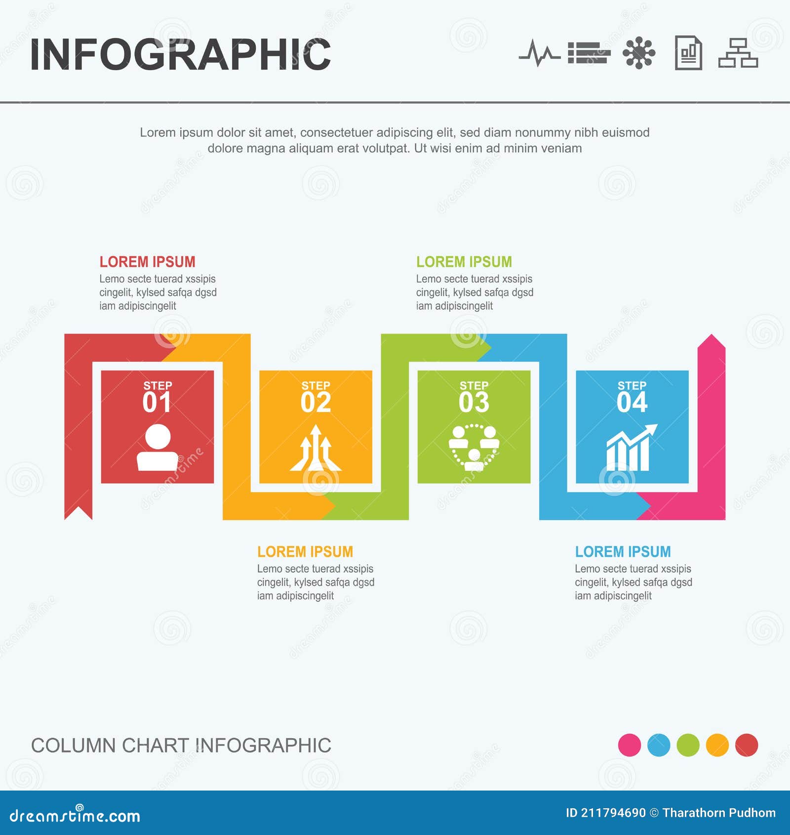 Infographic Timeline Four Steps Stock Vector - Illustration of timeline ...