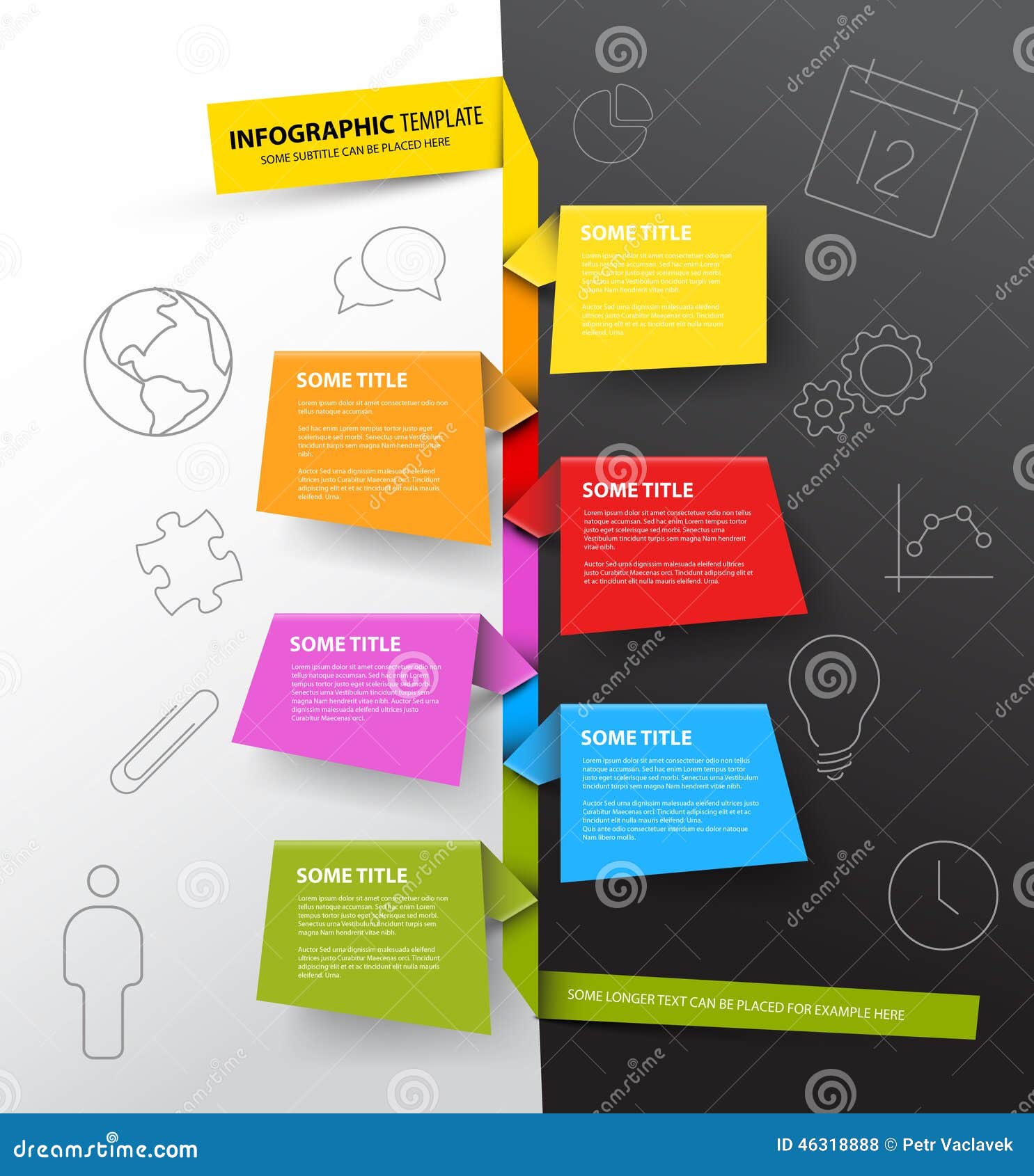 Infographic Timeline Report Template Made from Colorful Papers Stock ...
