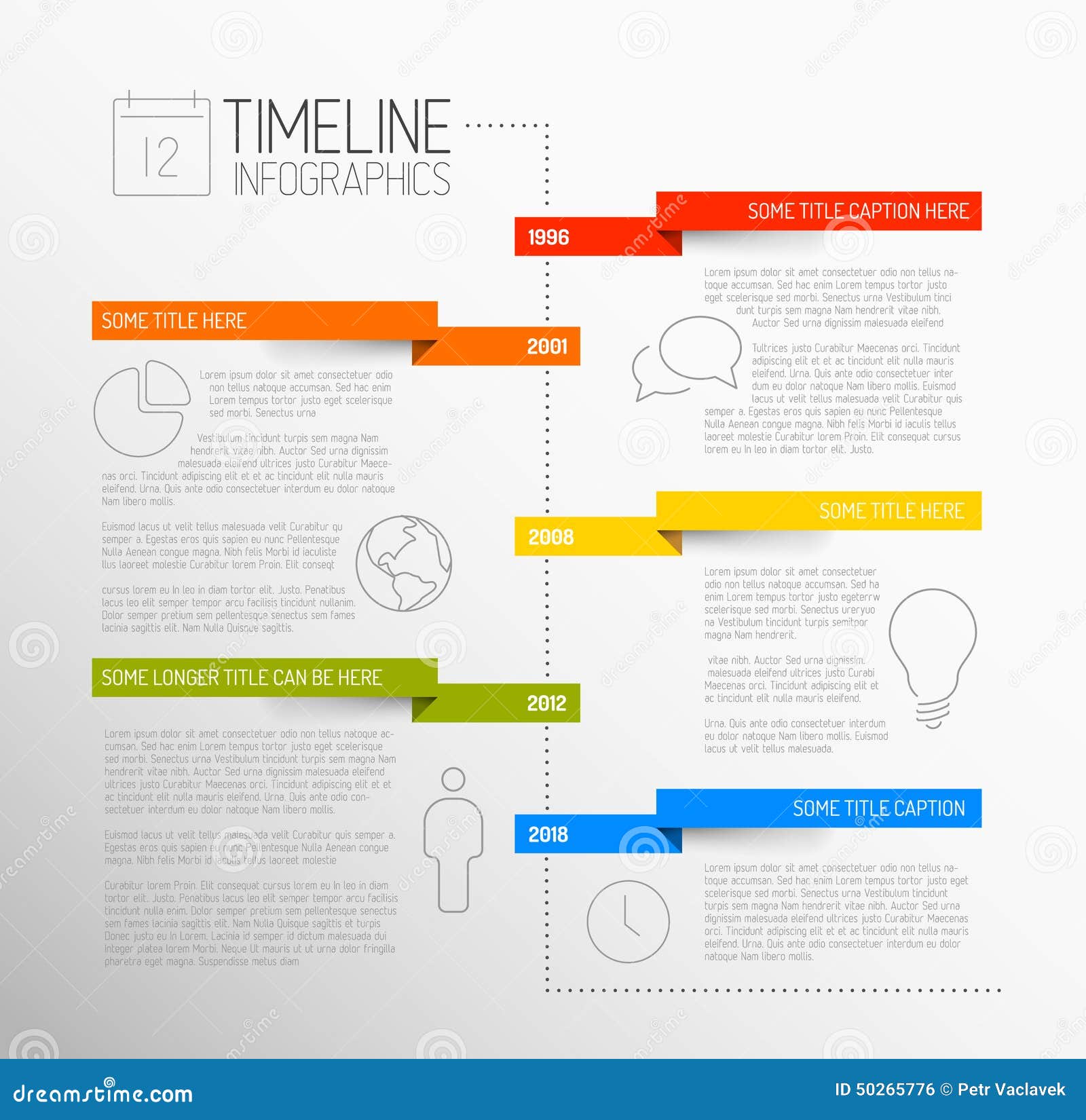 Infographic Timeline Report Template Stock Vector - Illustration of ...