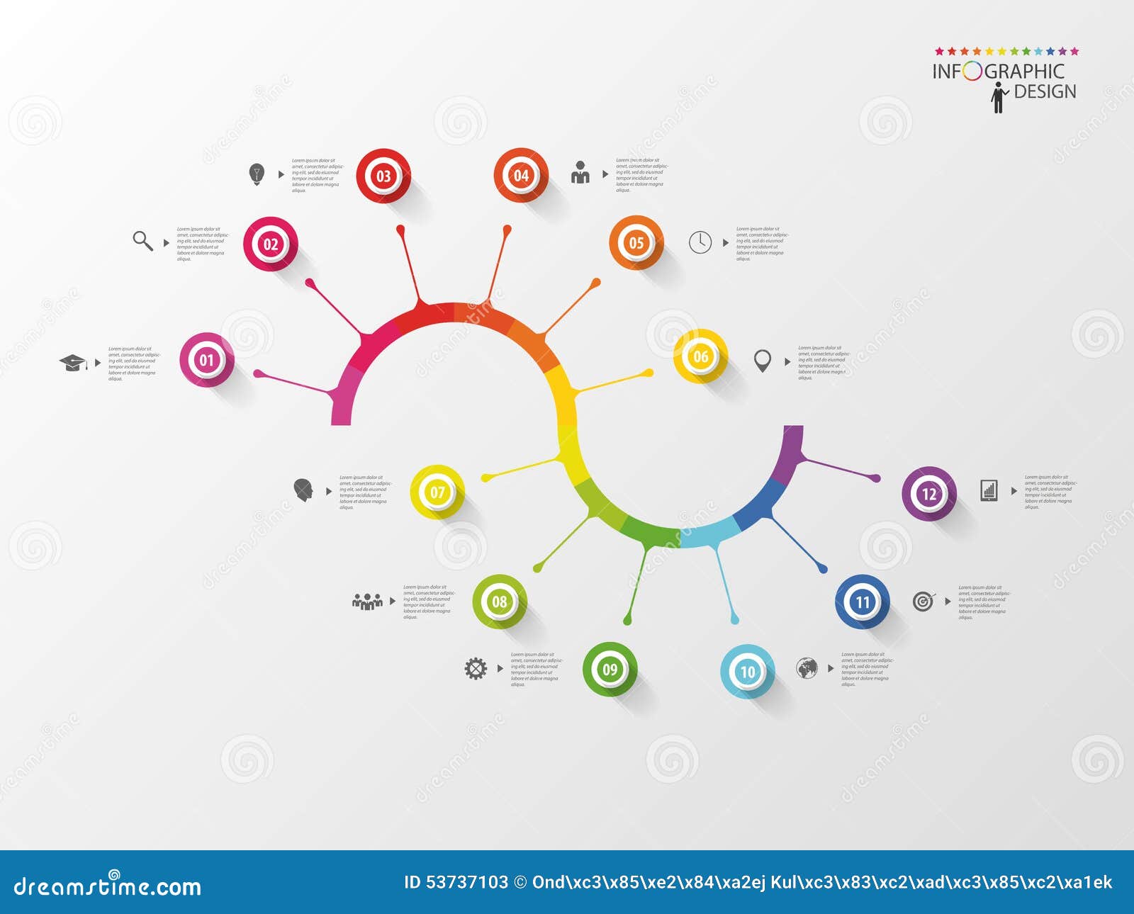 Infographic Timeline Spiral Business Template. Vector Stock Vector ...