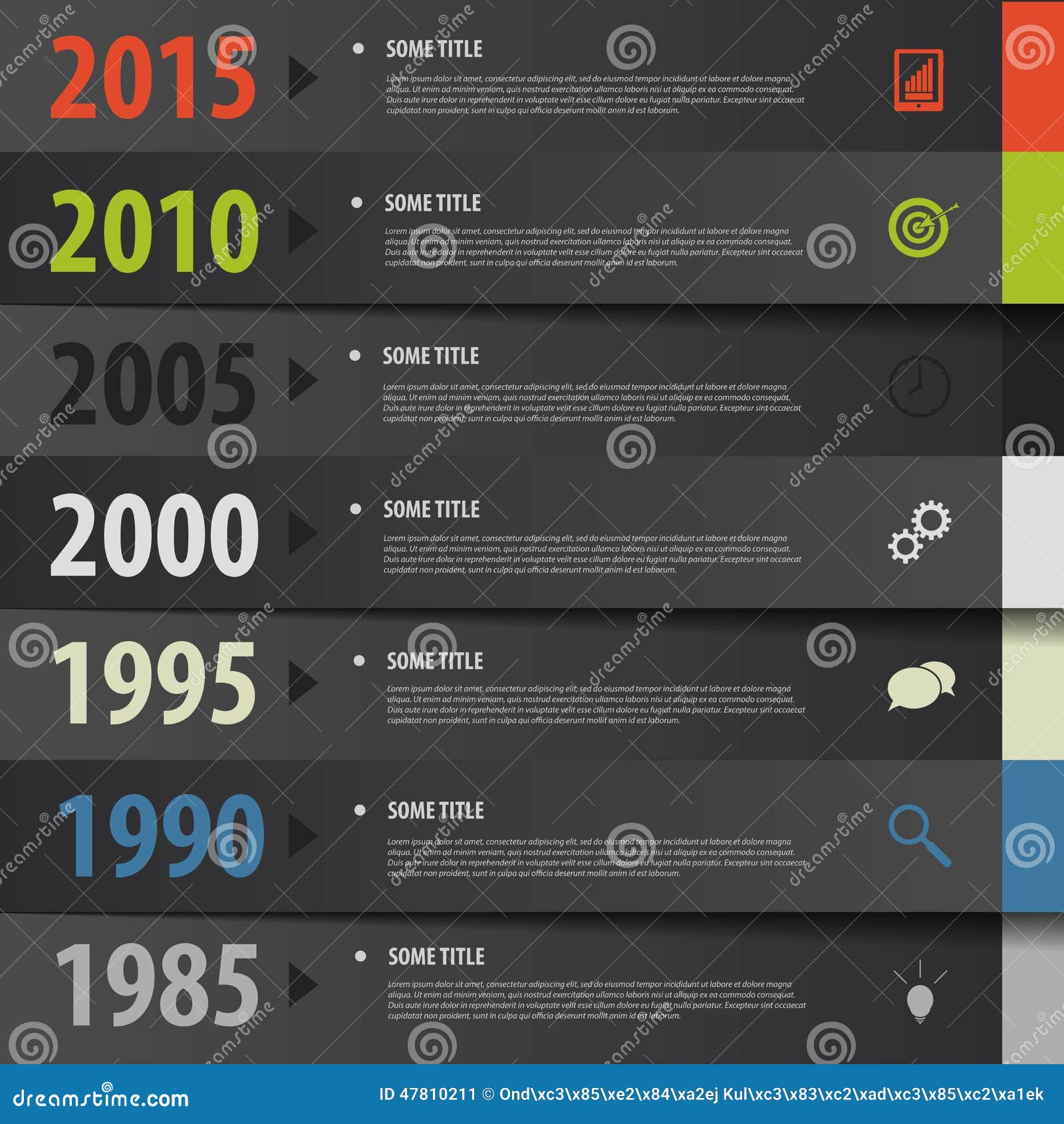 Infographic Timeline. Tapes Concept Stock Vector - Illustration of ...