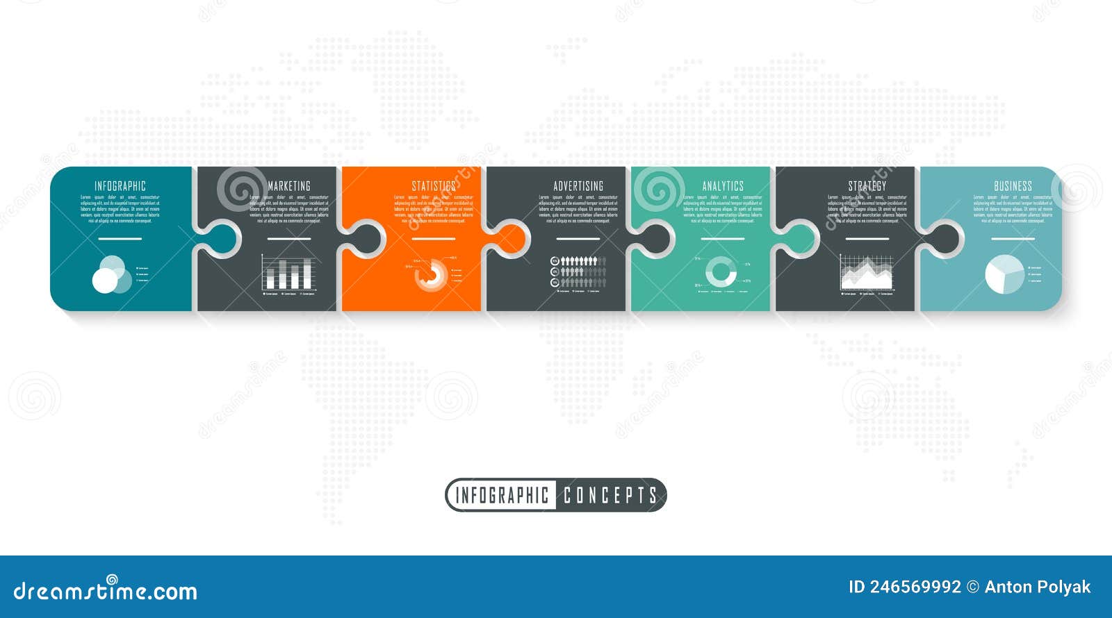 Infographic Timeline Template for Chart, Diagram Stock Vector ...