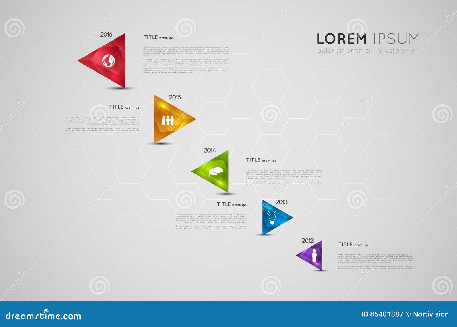 Infographic Timeline Template Stock Vector - Illustration of crystal ...