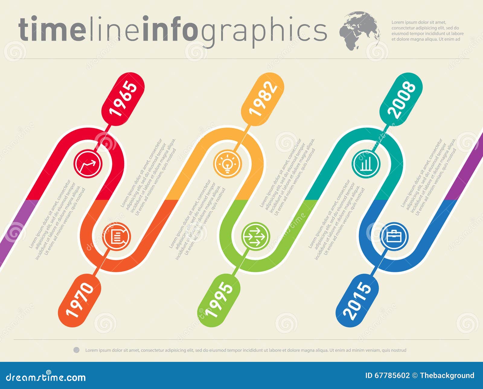 Infographic Timeline. Time Line of Tendencies and Trends Stock Vector ...
