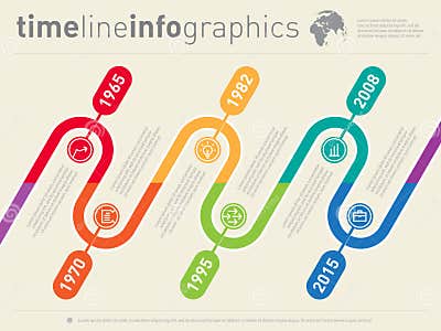 Infographic Timeline. Time Line of Tendencies and Trends Stock Vector ...