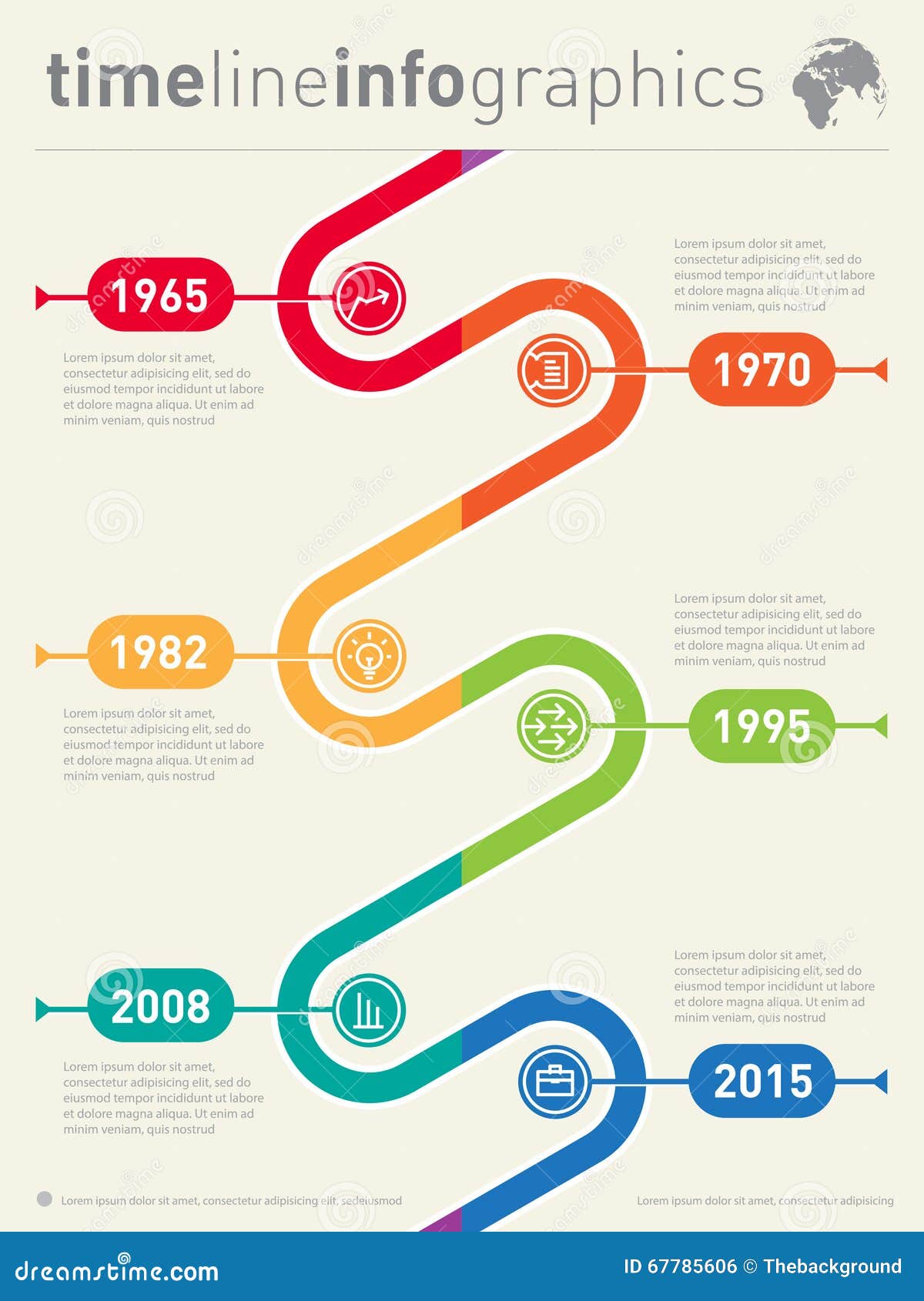 Infographic Timeline. Time Line of Tendencies and Trends Stock Vector ...