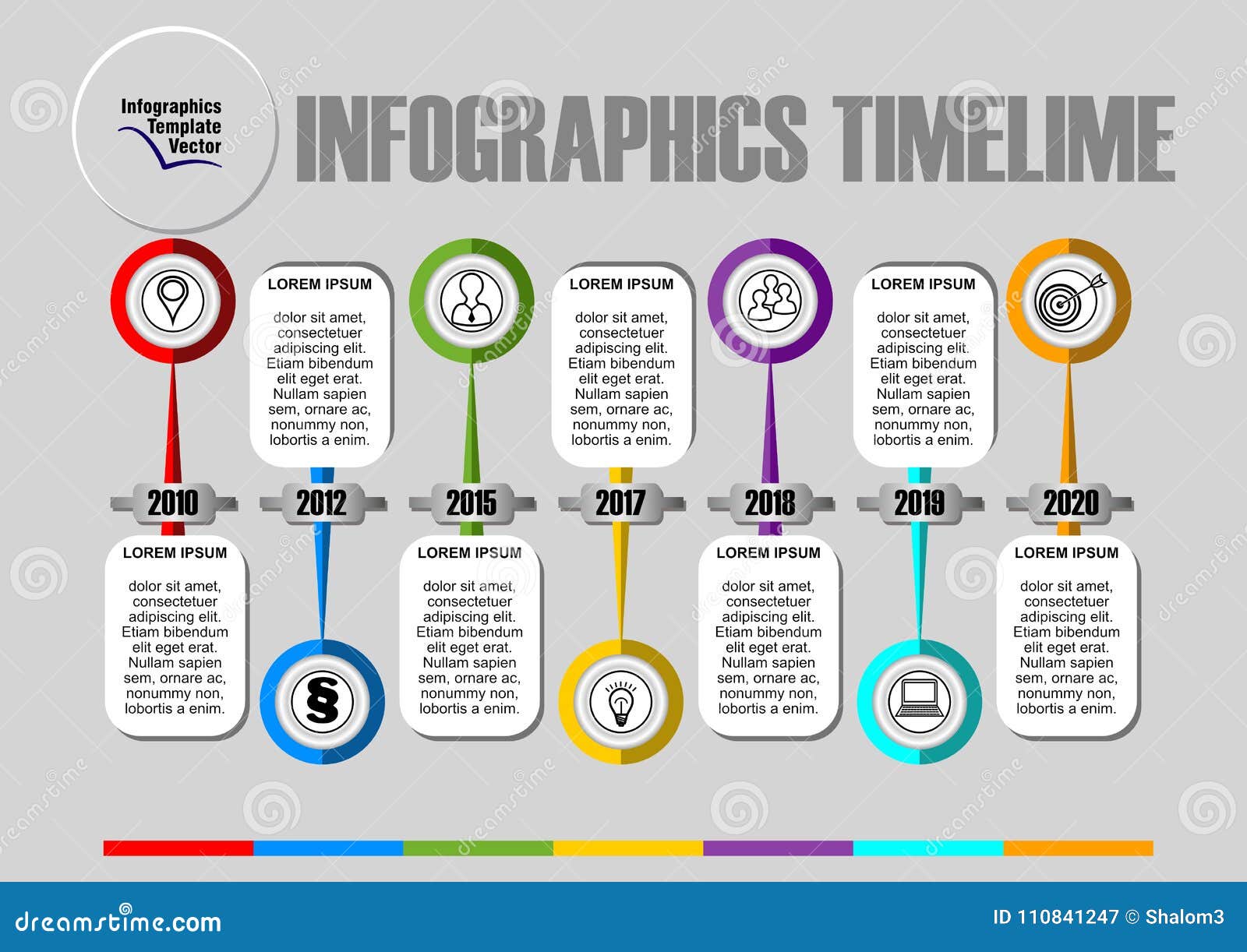 Timeline Visualization A Horizontal Timeline Featuring Icons Or Images ...
