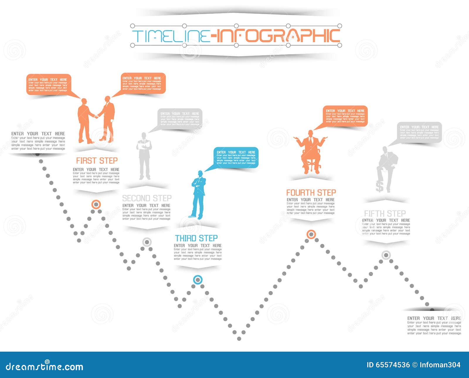 Infographic timeline stock vector. Illustration of business - 65574536