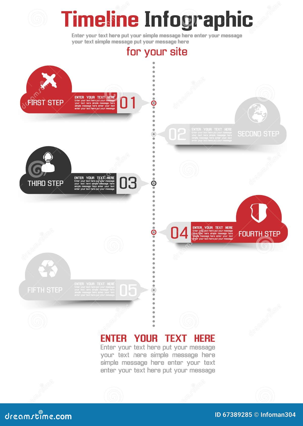 Infographic Timeline for Web Stock Vector - Illustration of circle ...