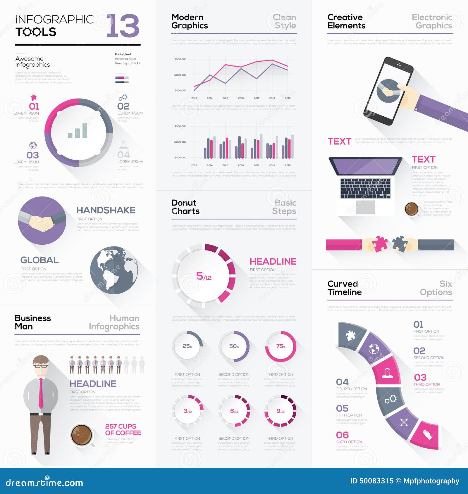 Infographic Tools UI Elements Kit Cartoon Vector | CartoonDealer.com ...