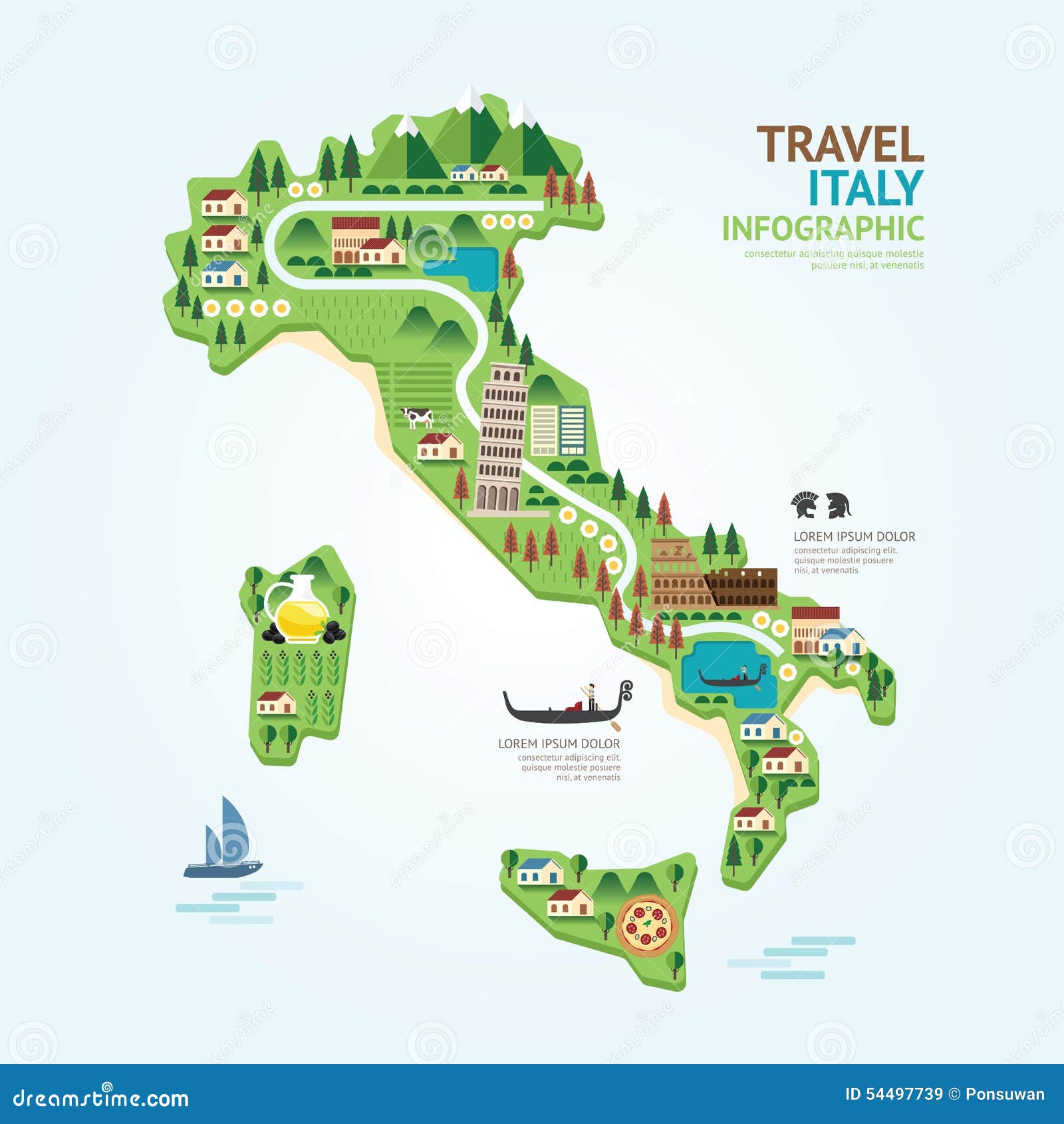 Infographic Travel and Landmark Italy Map Shape Template Design. Stock ... Infographic Travel and Landmark Italy Map Shape Template Design. Stock ...