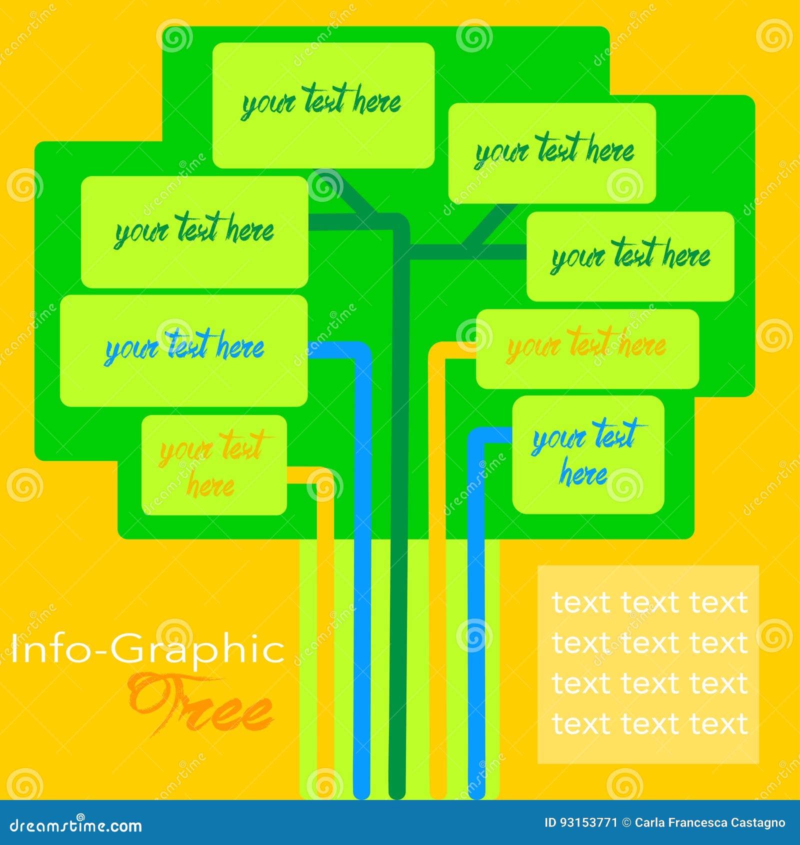 Infographic Tree Vector Template Stock Vector - Illustration of ...
