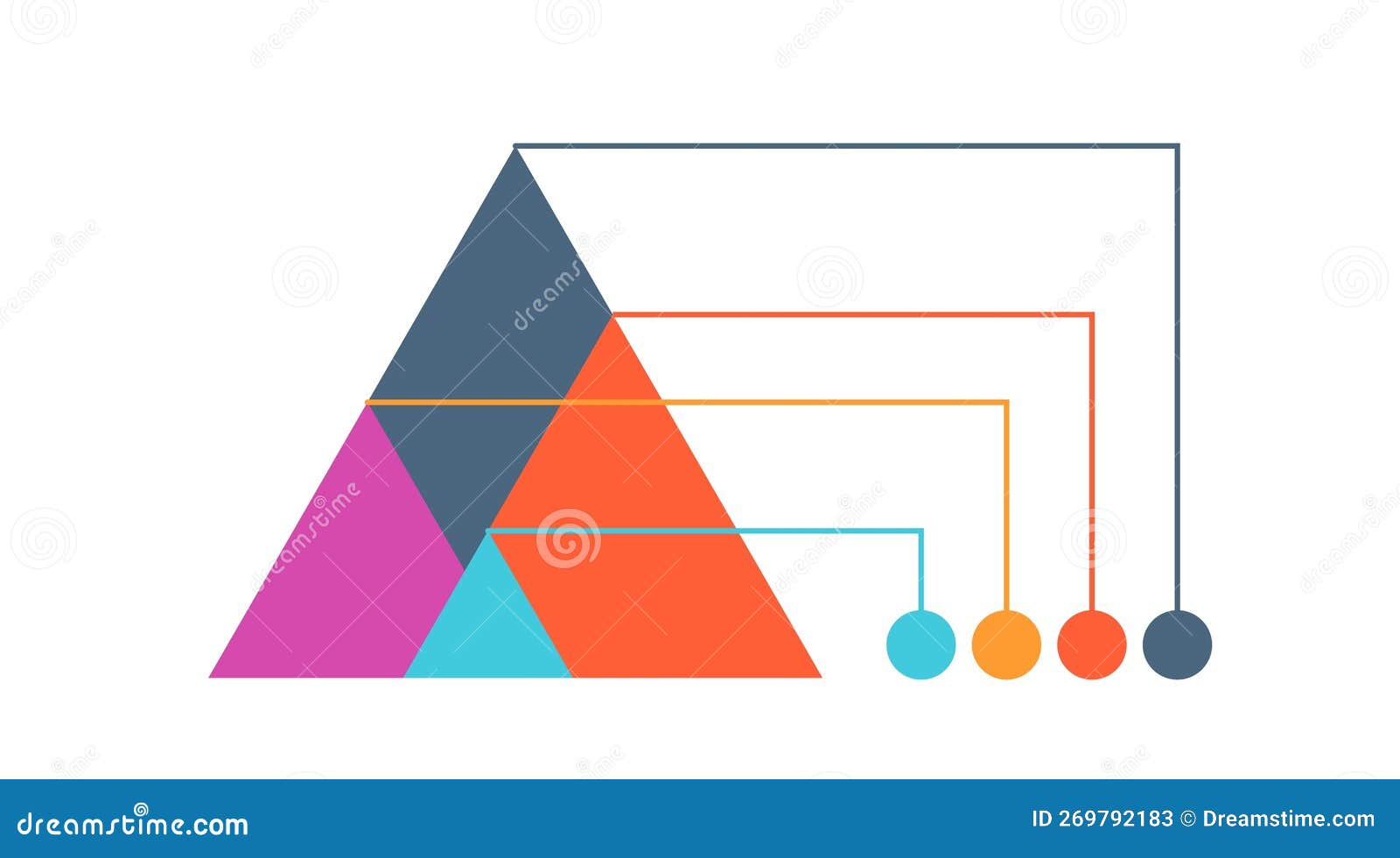 Infographic with triangle stock vector. Illustration of information ...