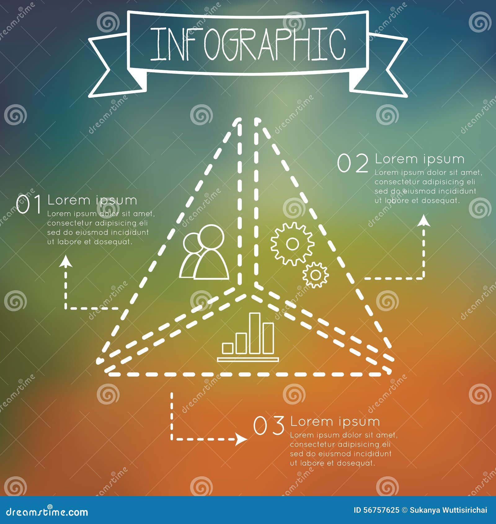 Infographic Triangle Template. Vector Illustration | CartoonDealer.com ...
