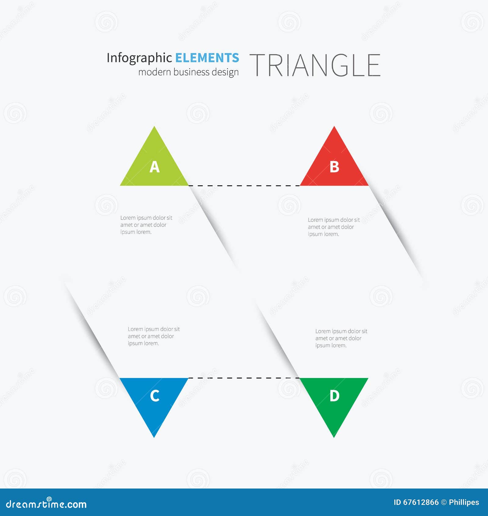 Infographic Triangle Templates Design Stock Vector - Illustration of ...