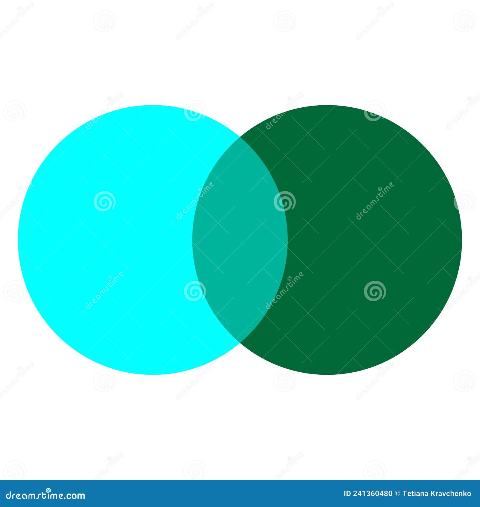 Infographic with Two Intersecting Circles. Geometric Element. Business ...