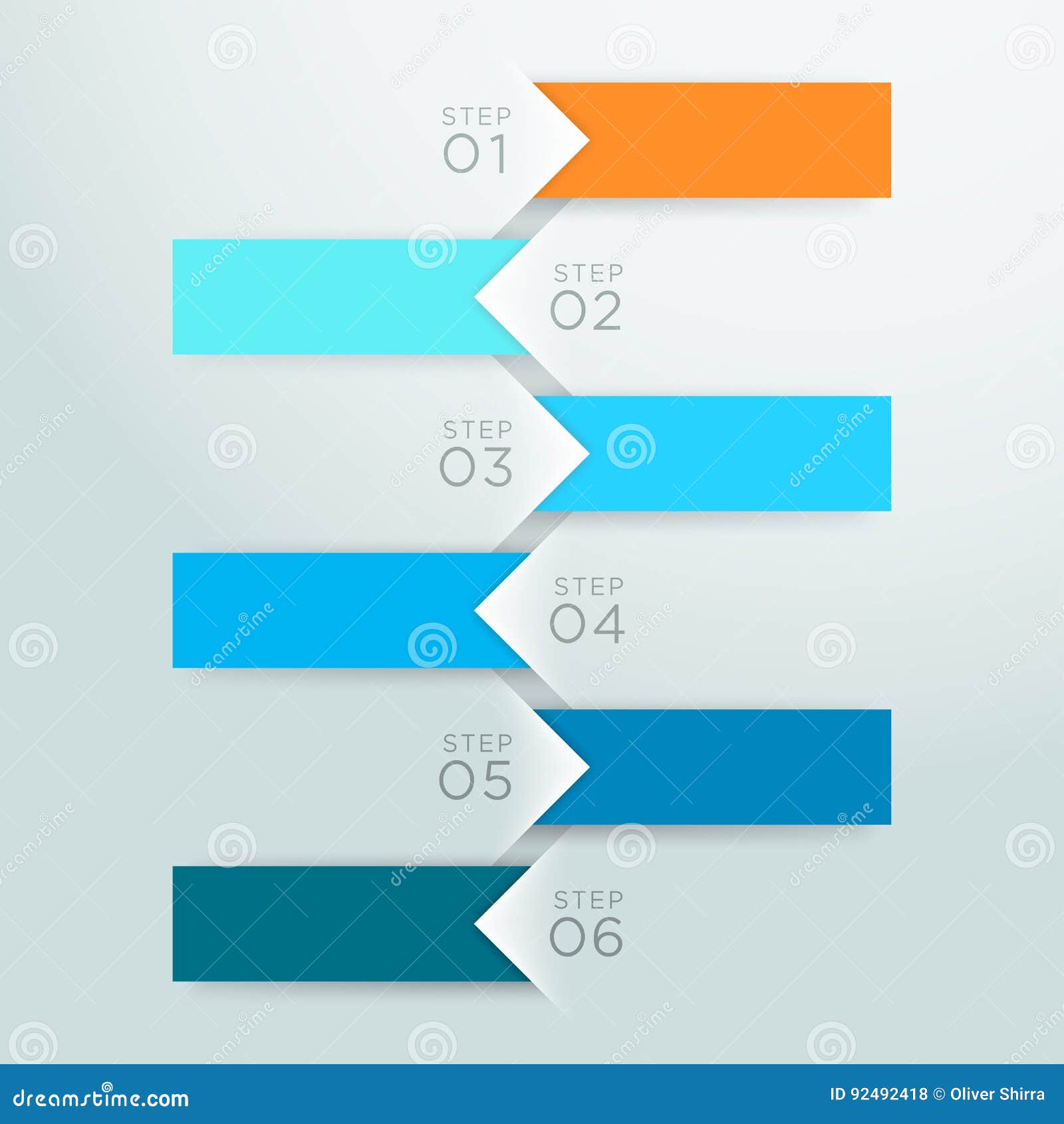 Clean Vector Infographic Background Six Steps Clipart And Illustrations