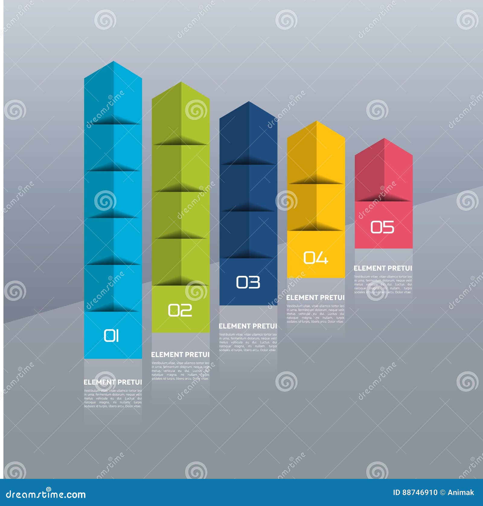 Infographic Vector 3D Chart, Stock Vector - Illustration of element ...